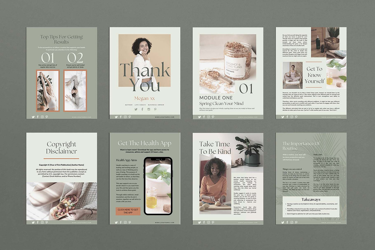 Health & Wellness Coach Canva Template