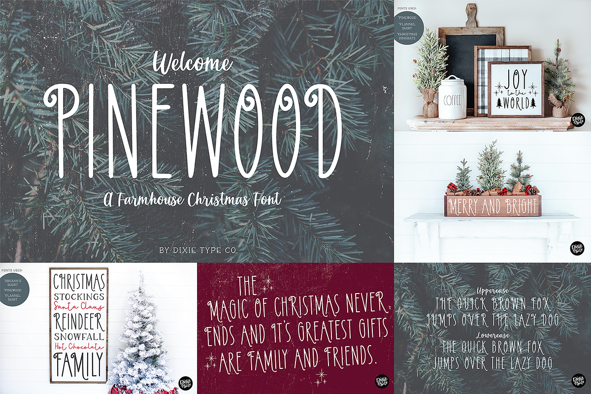 FARMHOUSE CHRISTMAS FONT BUNDLE, a Script Font by Blush Font Co.