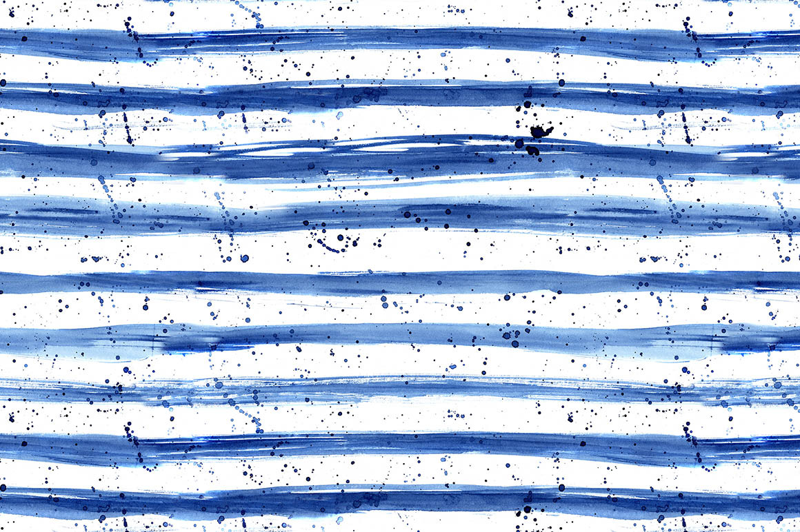 Watercolor stripes pattern, a Pattern Graphic by Katerina Tova