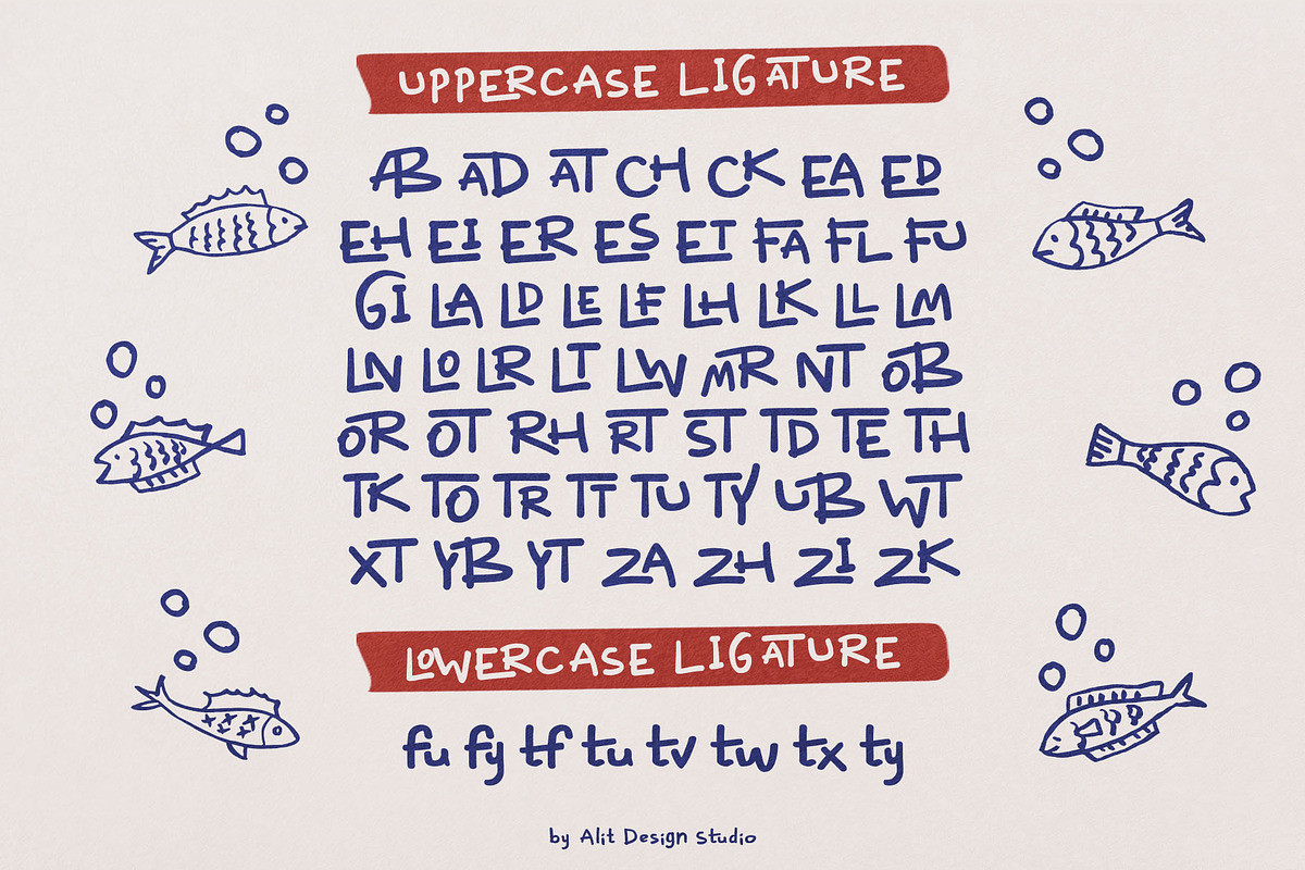 Lobster Fugu Font, a Handwritten Font by alit design