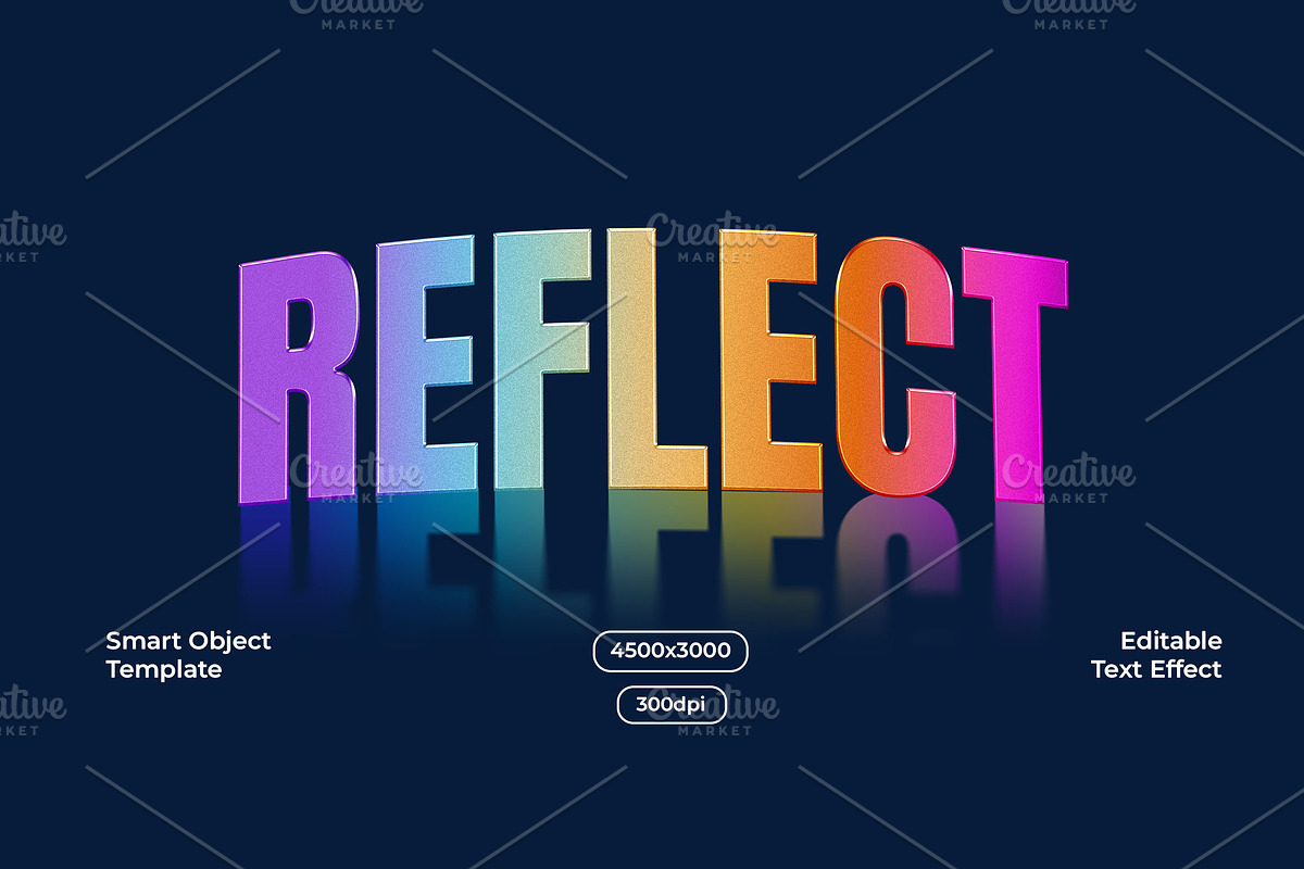Reflect Text Effect, a Layer Style Add-On by alexdndz