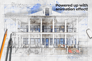 Animated Architecture Sketch Photoshop Action