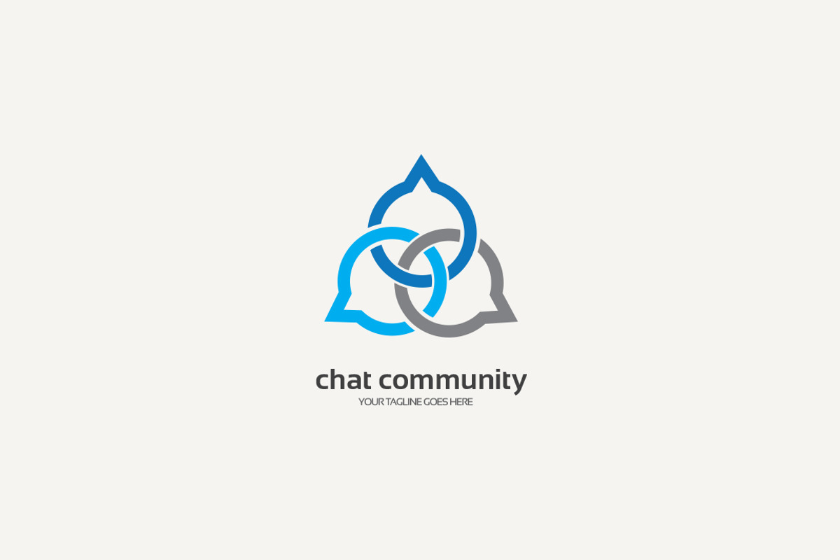 Community Chat Logo, a Branding & Logo Template by CAIRON CREATIVESTUDIO