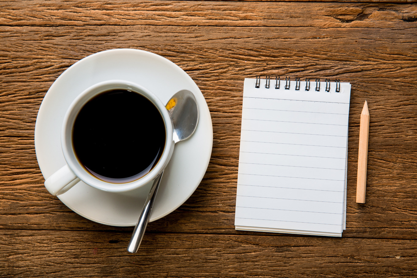 Coffee and notepad, a Background Photo by Pushish Images