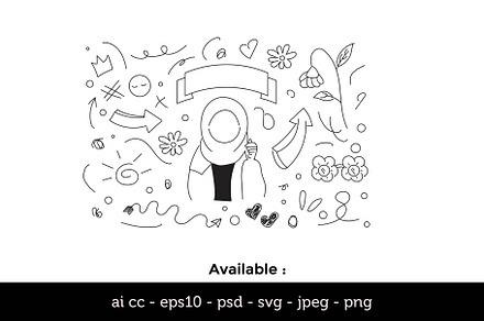Islamic Doodles, a Background Graphic by bungamustia