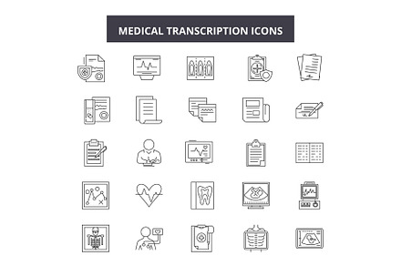 Patient line icons, signs set, an Outline Icon by urban icon