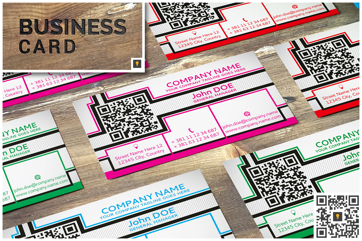 Lines & Squares Business Card, a Business Card Template by Shocky ...