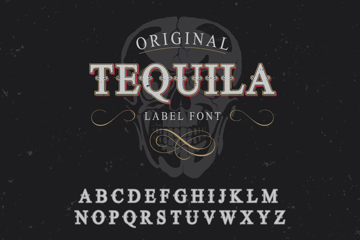Tequila label font, a Symbol Font by Anton Antipov | Creative Market