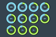 Percentage Diagram Set, a Templates & Theme by in8finity