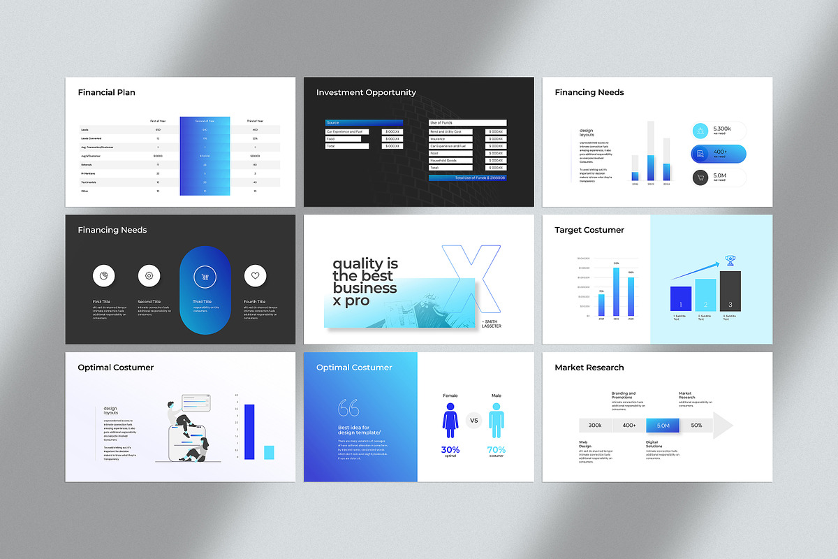 The X - Powerpoint Template, a Presentation Template by creathrivestudio