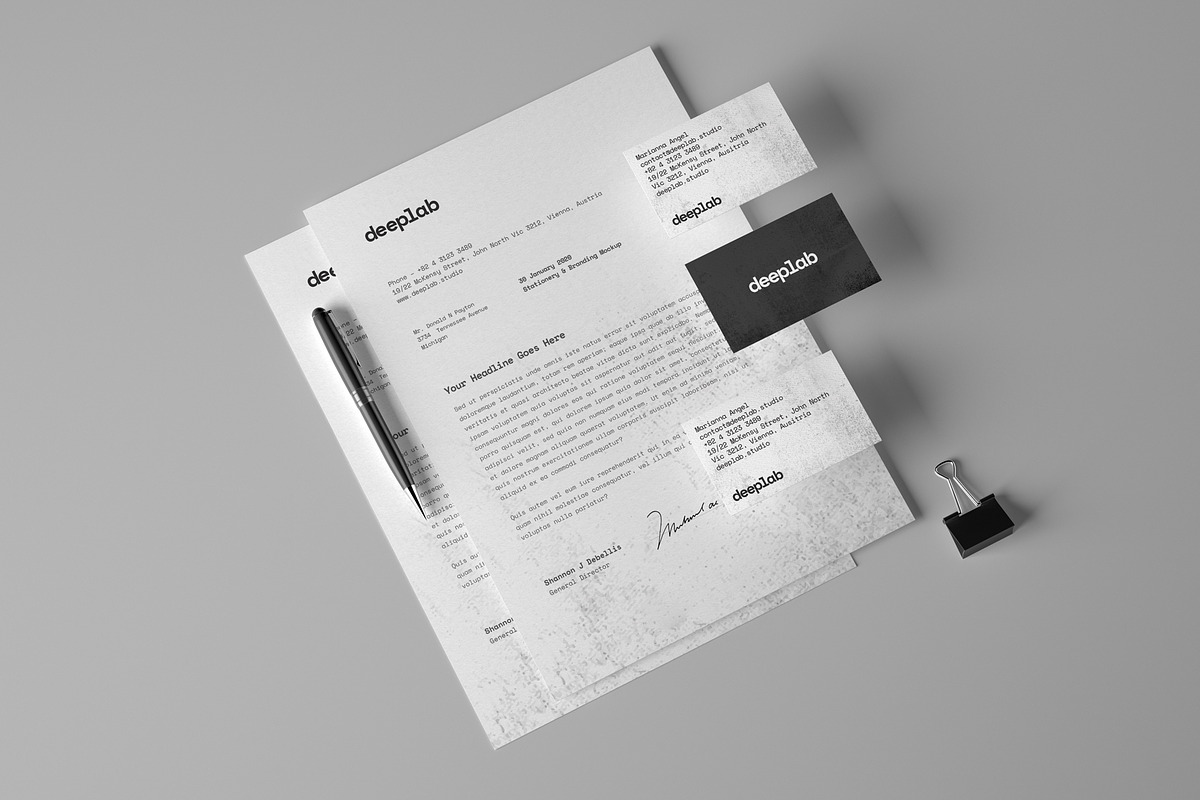 Stationery Branding Mockup Set, a Product Mockup by Deeplab