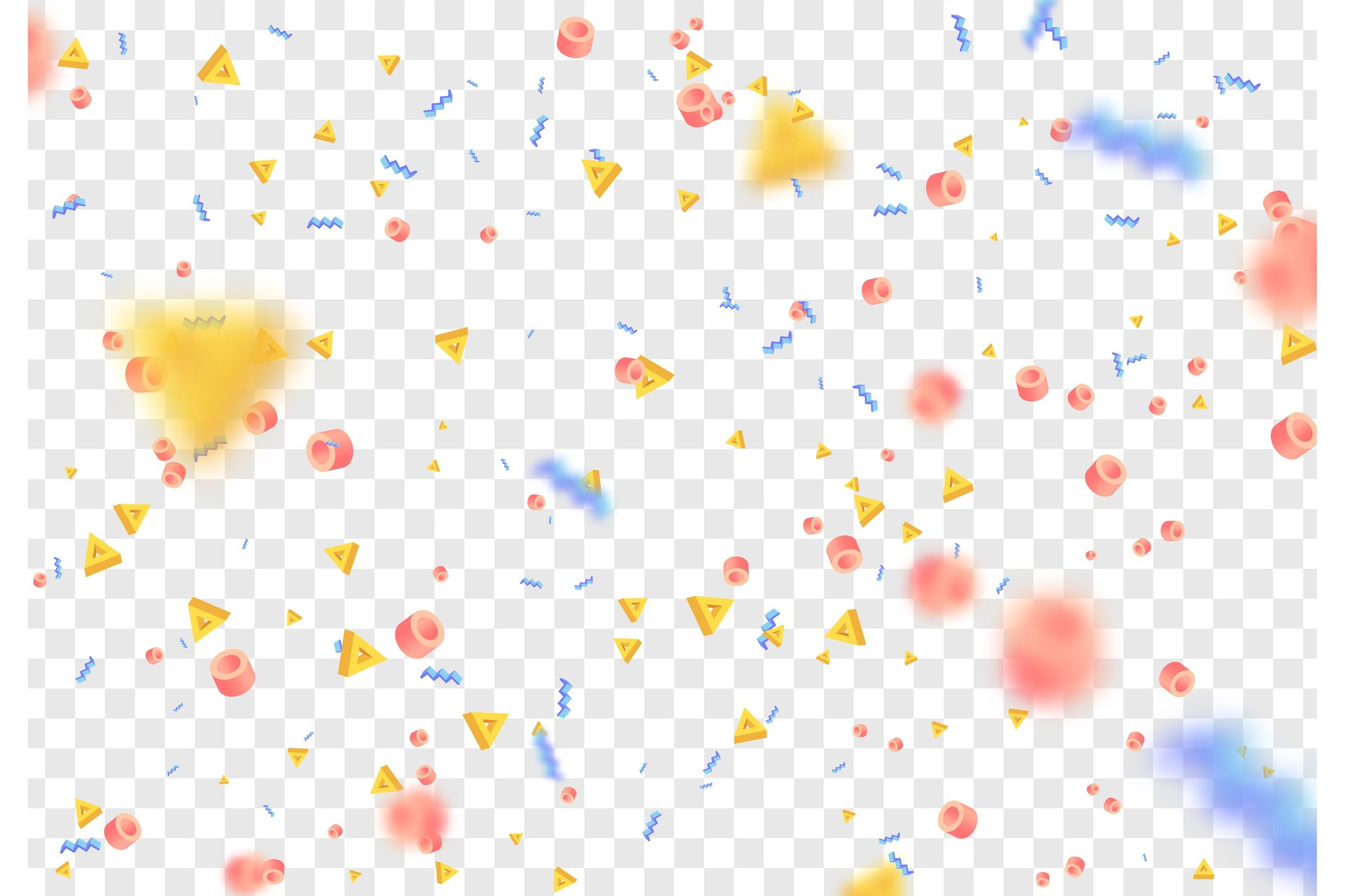 Abstract pattern geometric elements on a transparent background, a ...