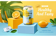 Sparkling water advertisement, a Flyer Template by TotallypicRF