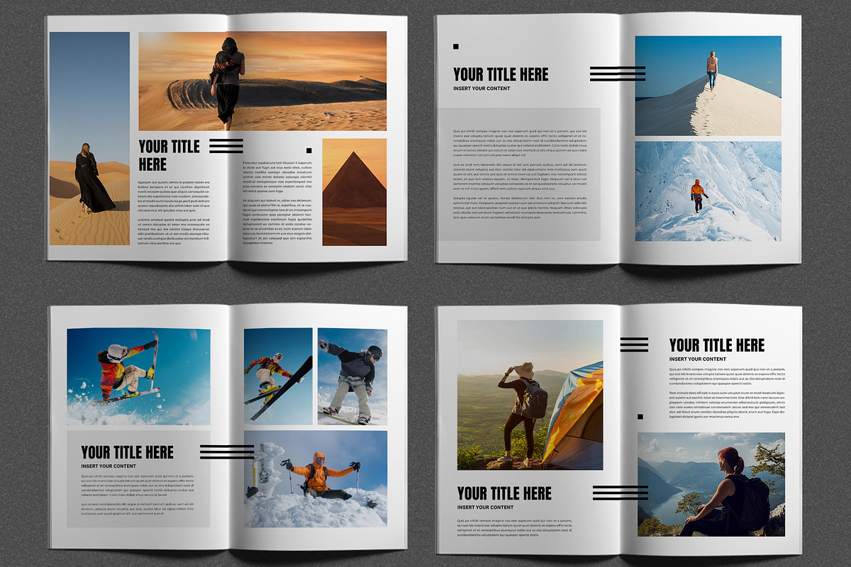 Photobook Magazine Template Layout