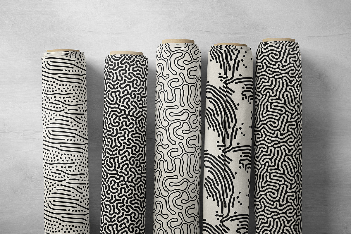 Serpentine Seamless Patterns Set, a Pattern Graphic by Curly_Pat