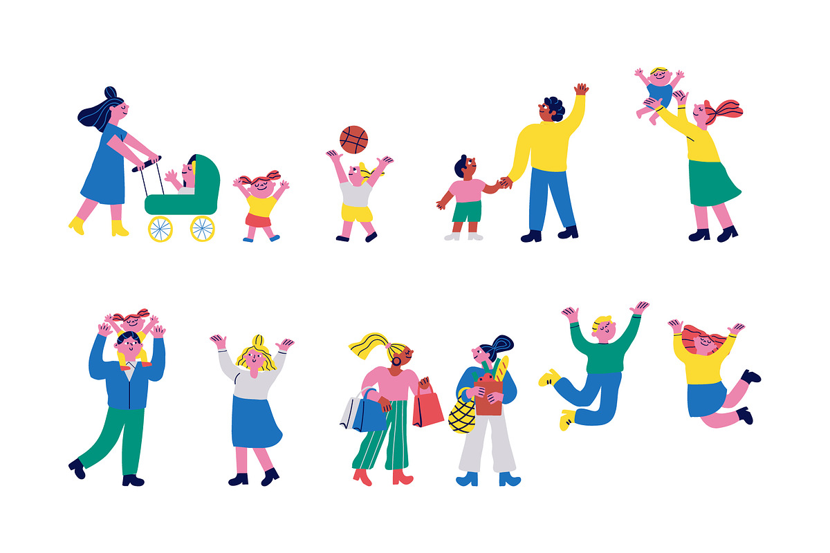 Cartoon people vector bundle, a Person Illustration by Vector_Art