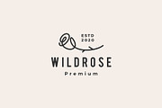 wild rose flower hipster vintage | Branding & Logo Templates ~ Creative ...