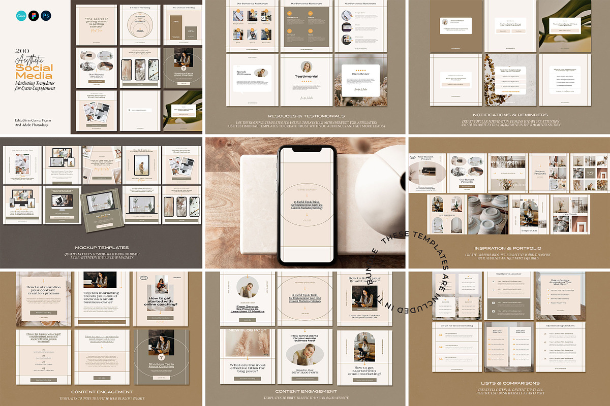 Creative Entrepreneur Bundle CANVA, a Marketing Template by AndrewPixel