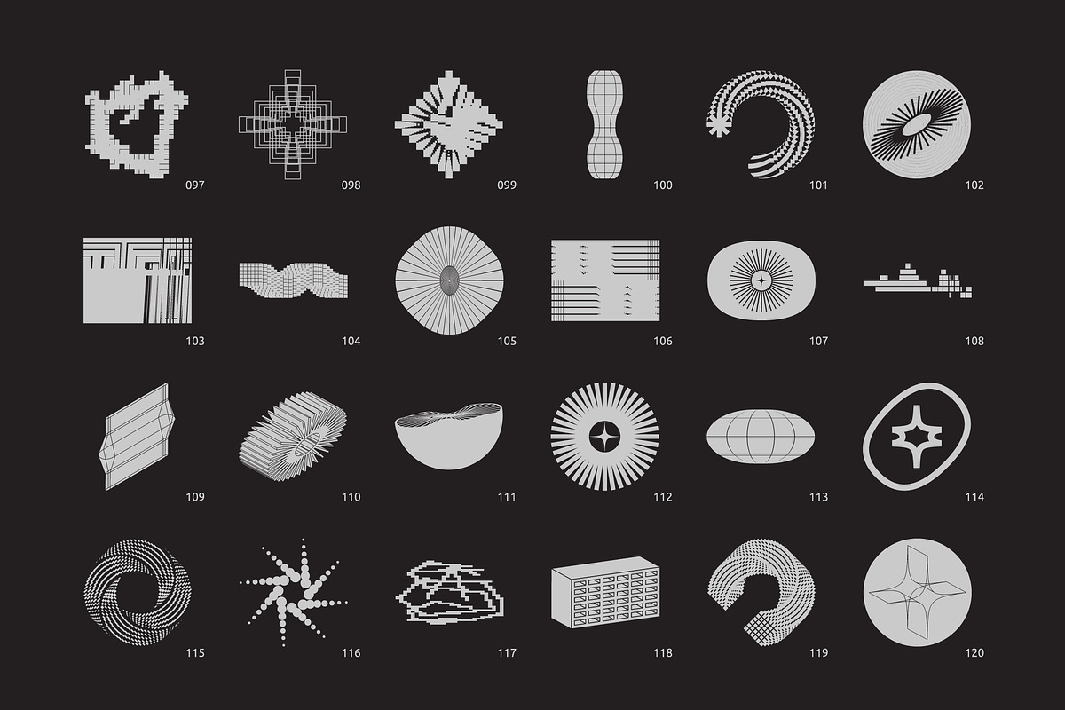 Brutalism. Vector Shapes, a Background Graphic by Vanzyst