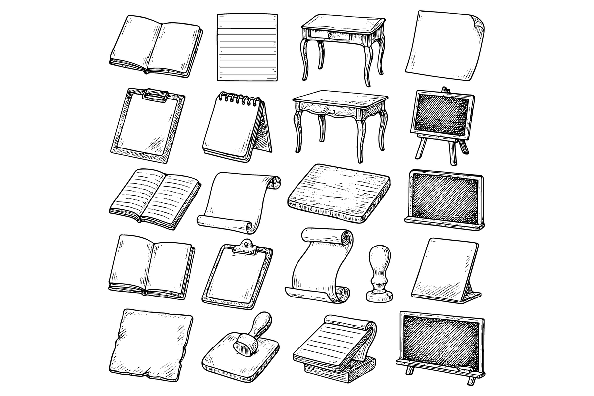 Writing Surfaces Office Supplies, an Object Graphic by RT Studio