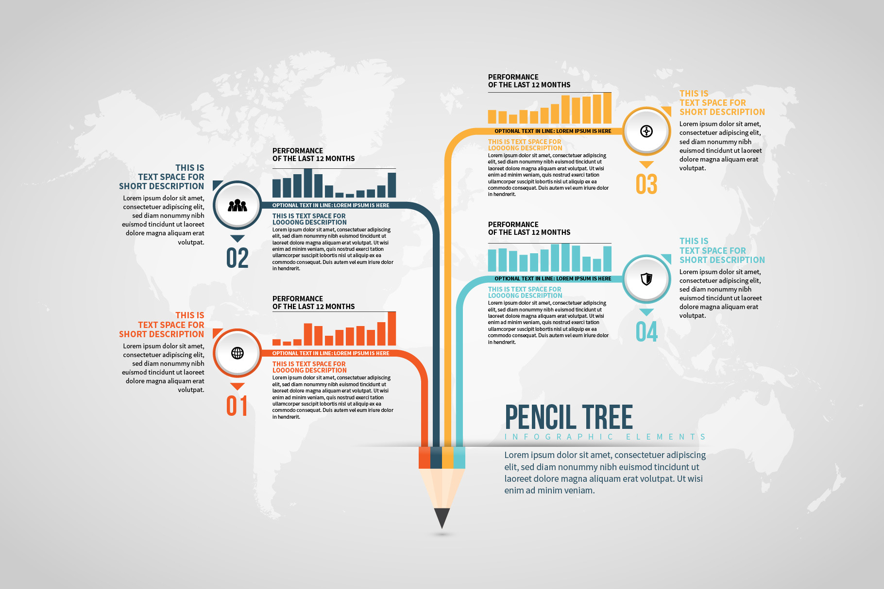 Pencil Tree Infographic, a Templates & Theme by h.utomo