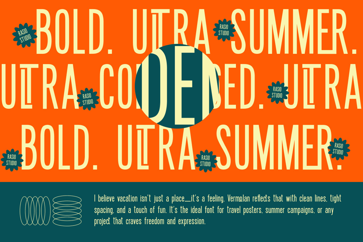 Vermolan Ultra Condensed Sans Font, a Sans Serif Font by Rasio Studio