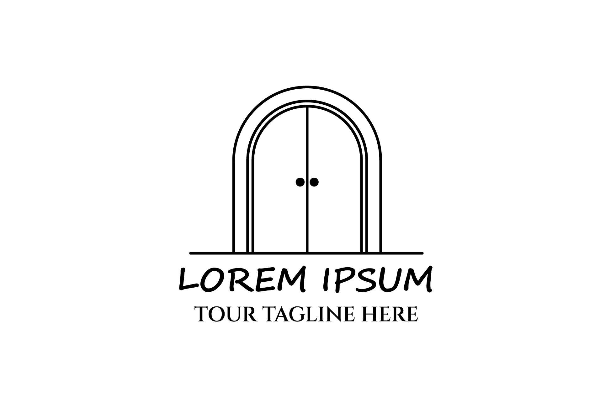 gate line art icon logo minimalist, a Branding & Logo Template by hsn42 ...