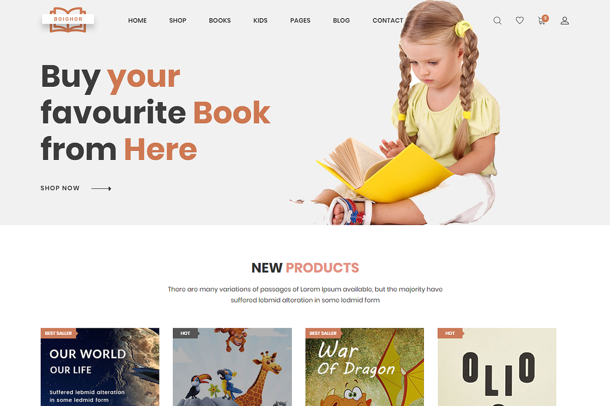 Books Library eCommerce Store, a Websites & App Template by HasThemes