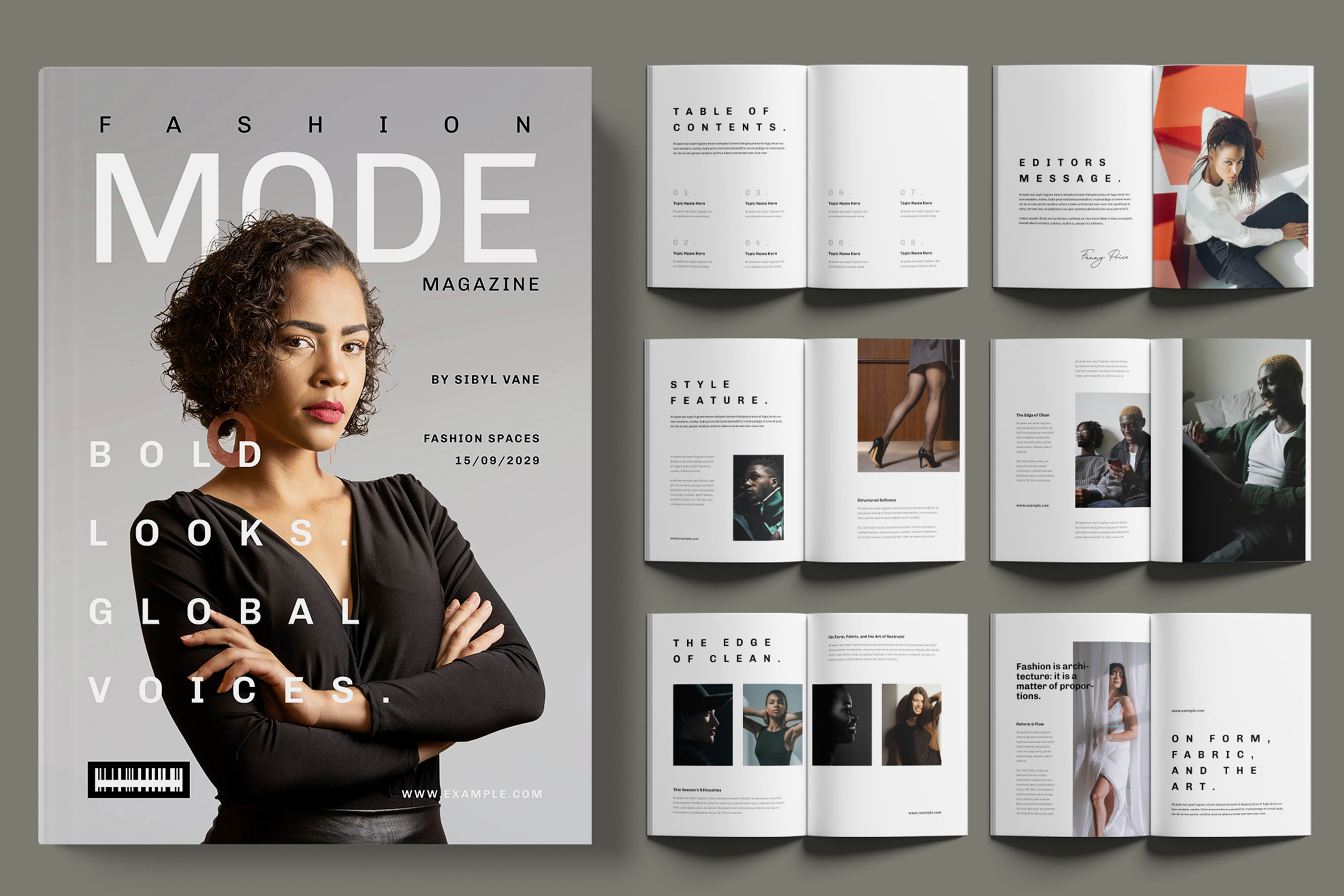 Clean Editorial Fashion Magazine