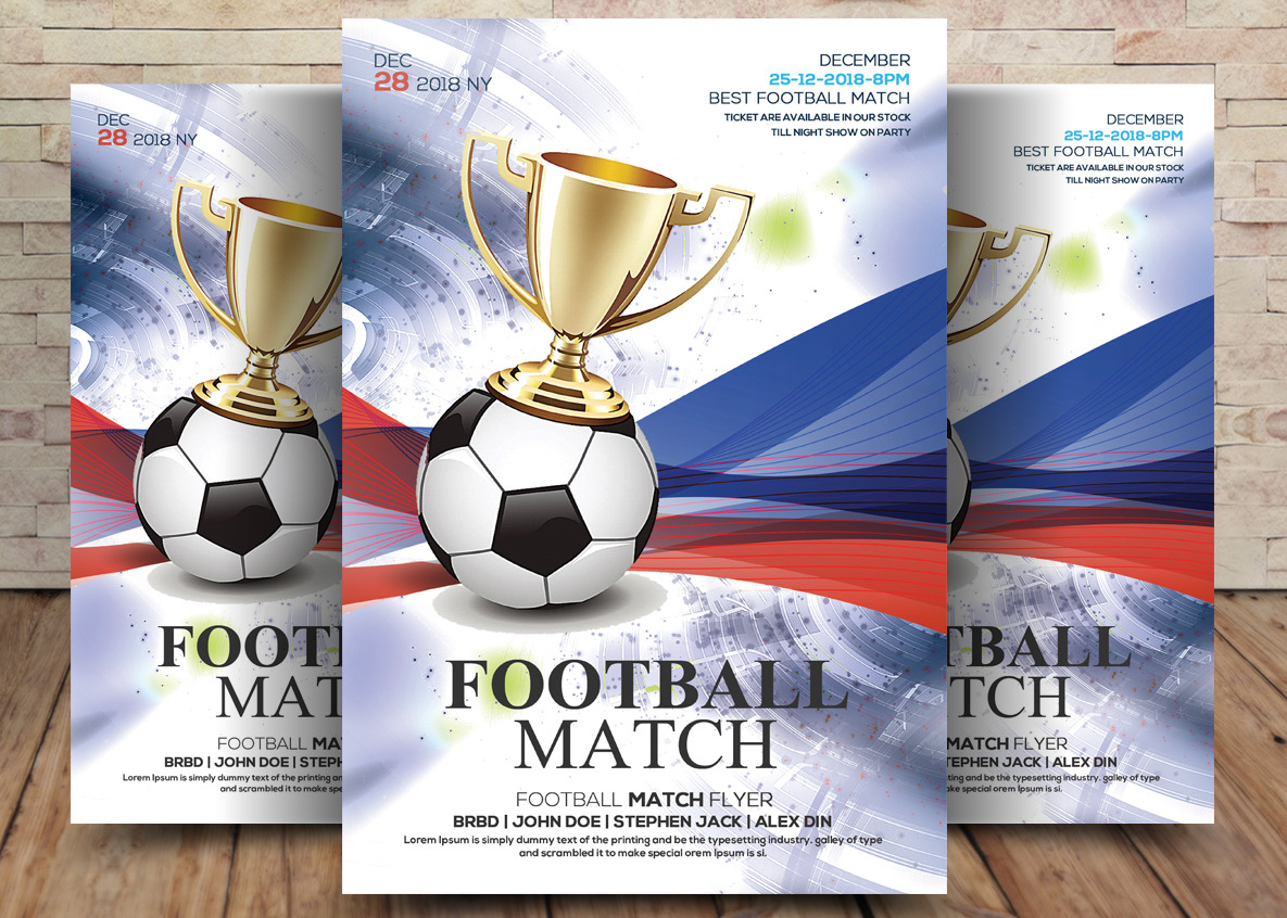 Football Match Flyer, a Flyer Template by graphicforest