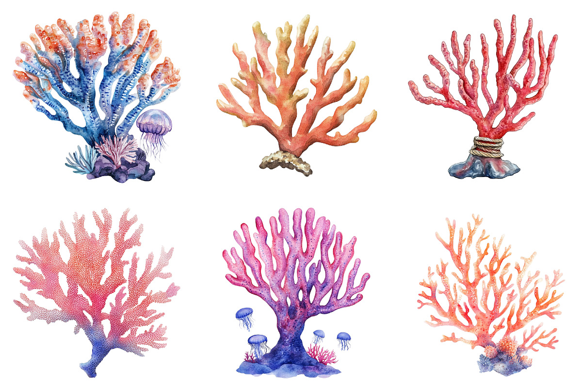 Coral Reef Clipart Bundle, an Illustration by Pixels.Craft