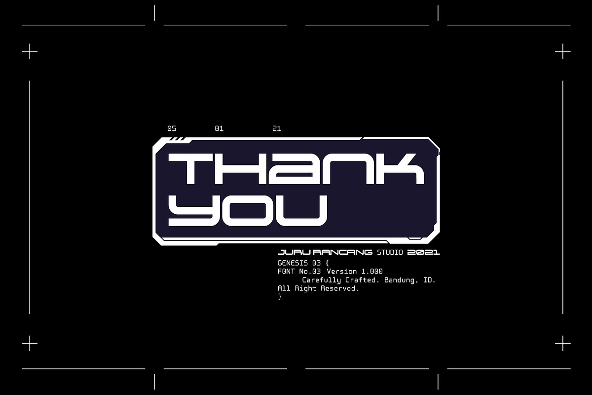 Genesis Three Expanded Sci-Fi Fonts, a Font by Juru Rancang Studio