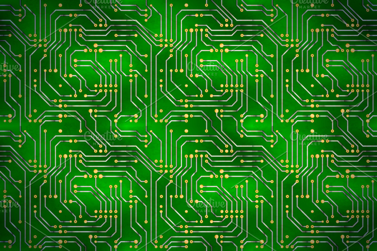 Complicated computer microchip, a Technology Illustration by BestPics