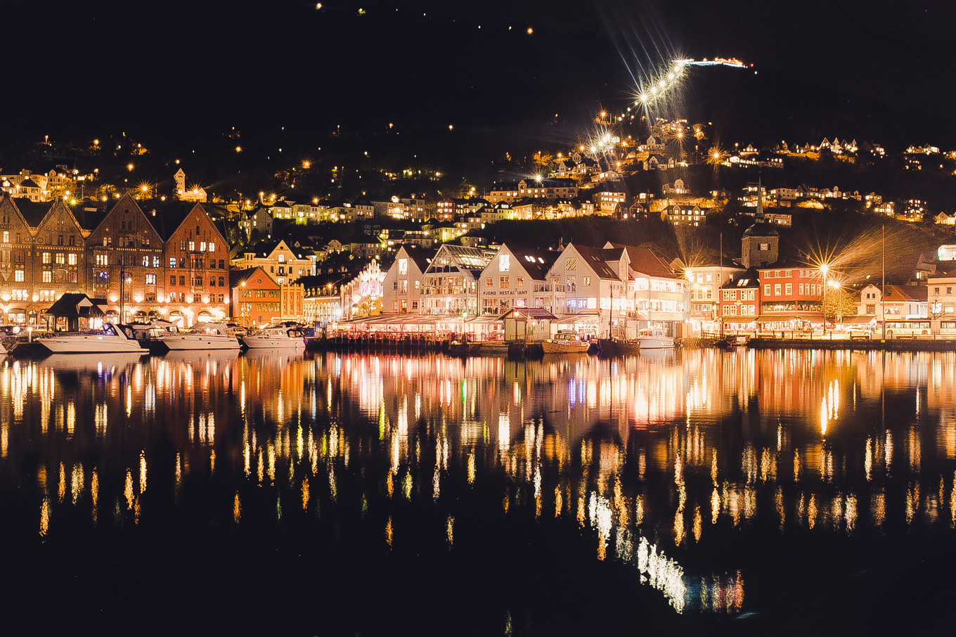 Night lights in bergen containing bergen, night lights in bergen, and ...
