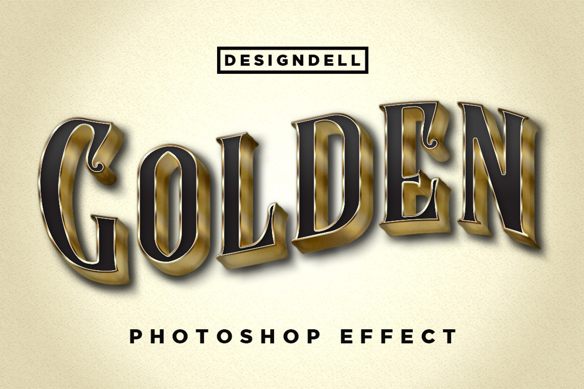 Golden Photoshop Effect, a Layer Style Add-On by Designdell