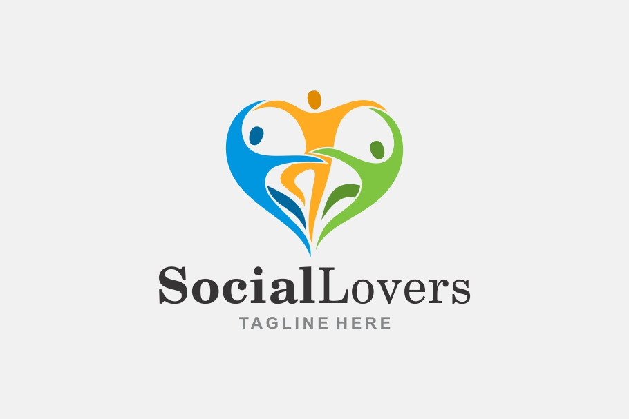 Social Lovers Logo, a Branding & Logo Template by MotionMount