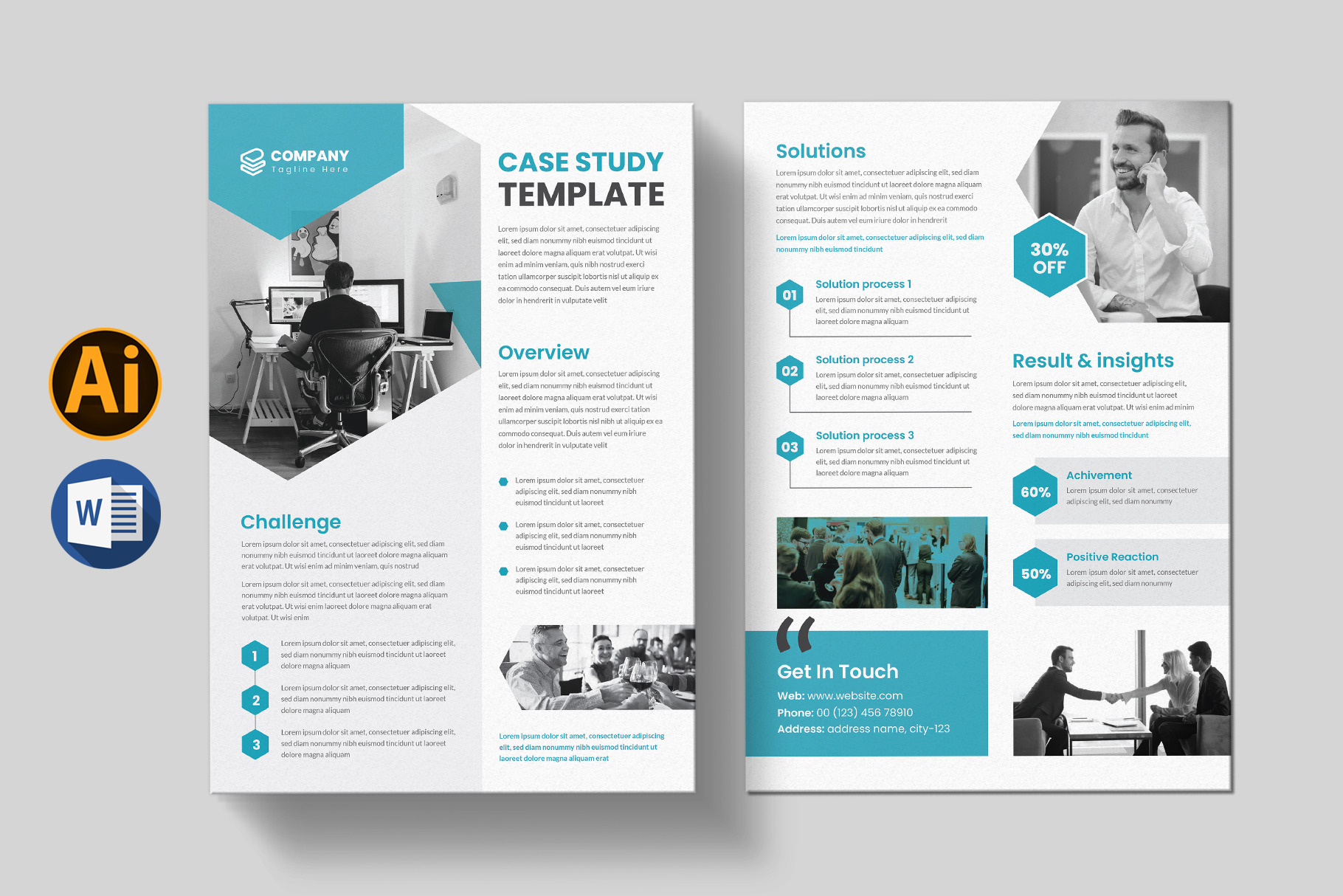 Case Study Flyer, a Flyer Template by Pixelpick