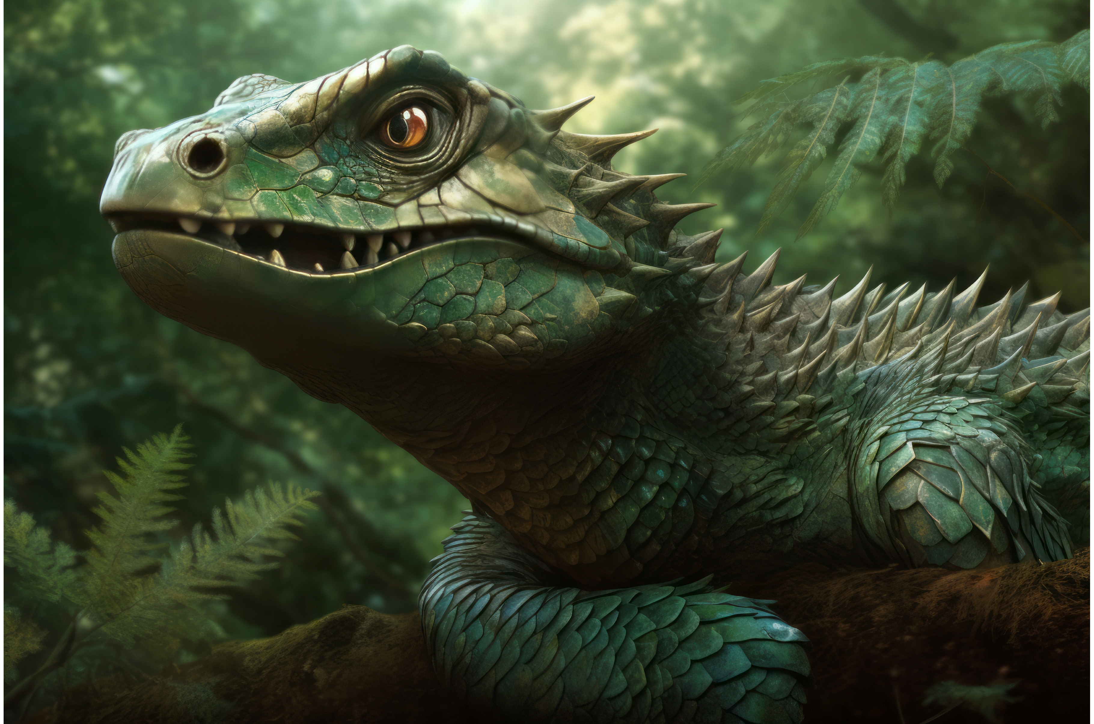 Basilisk mythical serpent. Generate, an Animal Illustration by Ylivdesign