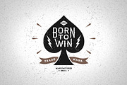 Vintage Label Born To Win, a Branding & Logo Template by Ezepov