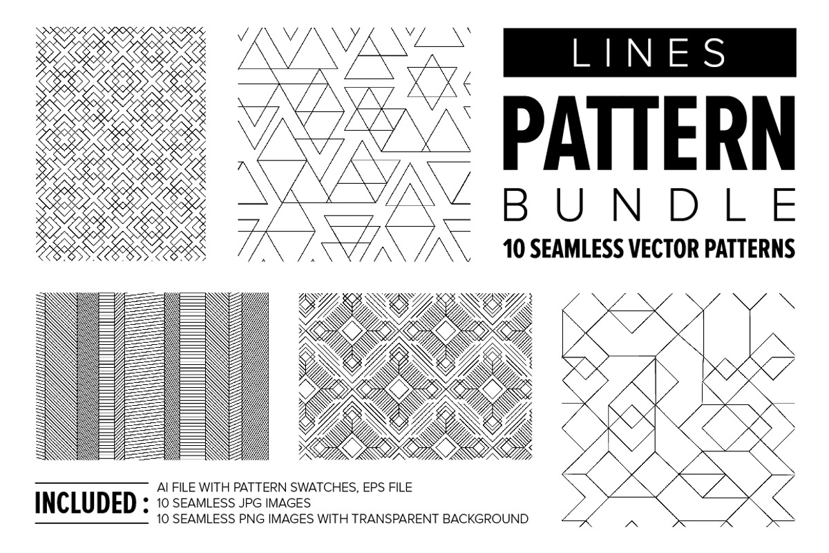 LINES Pattern Bundle, a Pattern Graphic by Anugraha Design