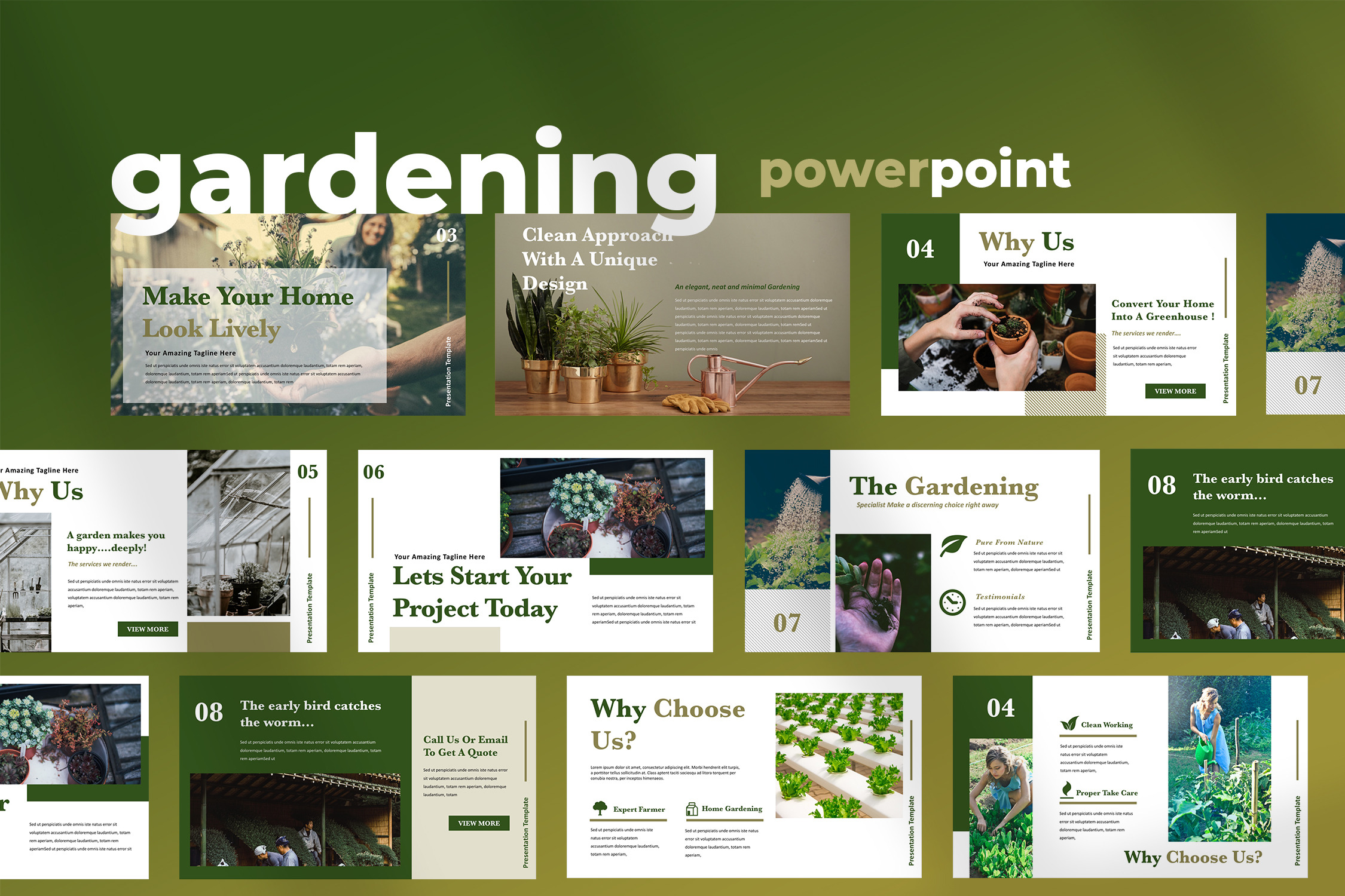 Ellen - Home Gardening Powerpoint, a Presentation Template by TMint ...