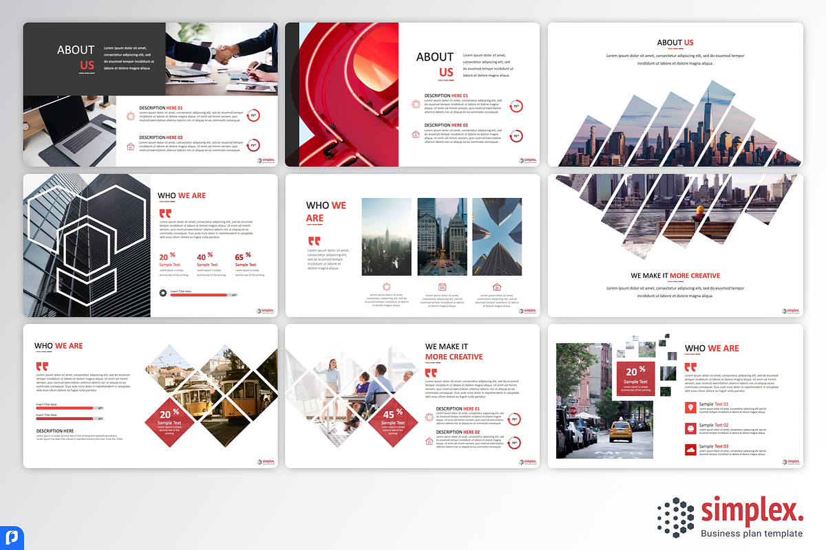 Simplex-Business PowerPoint Template | Creative Market