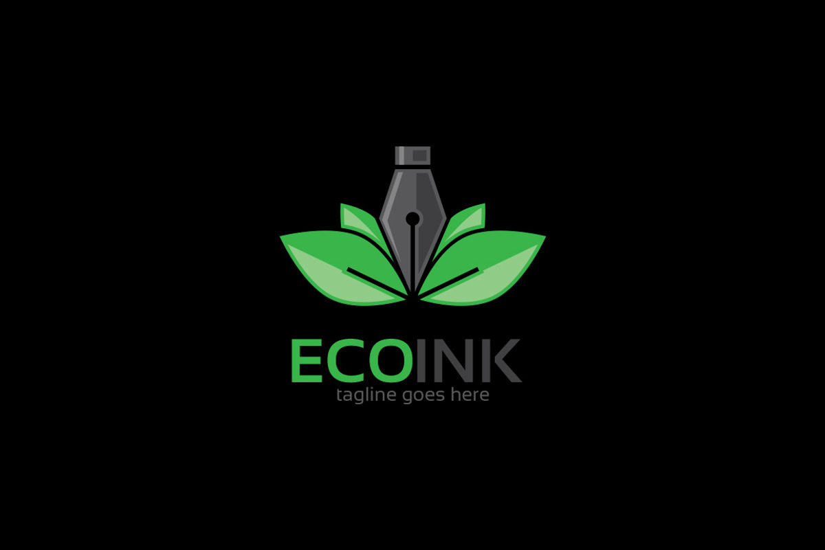 eco ink logo, a Branding & Logo Template by CAIRON CREATIVESTUDIO