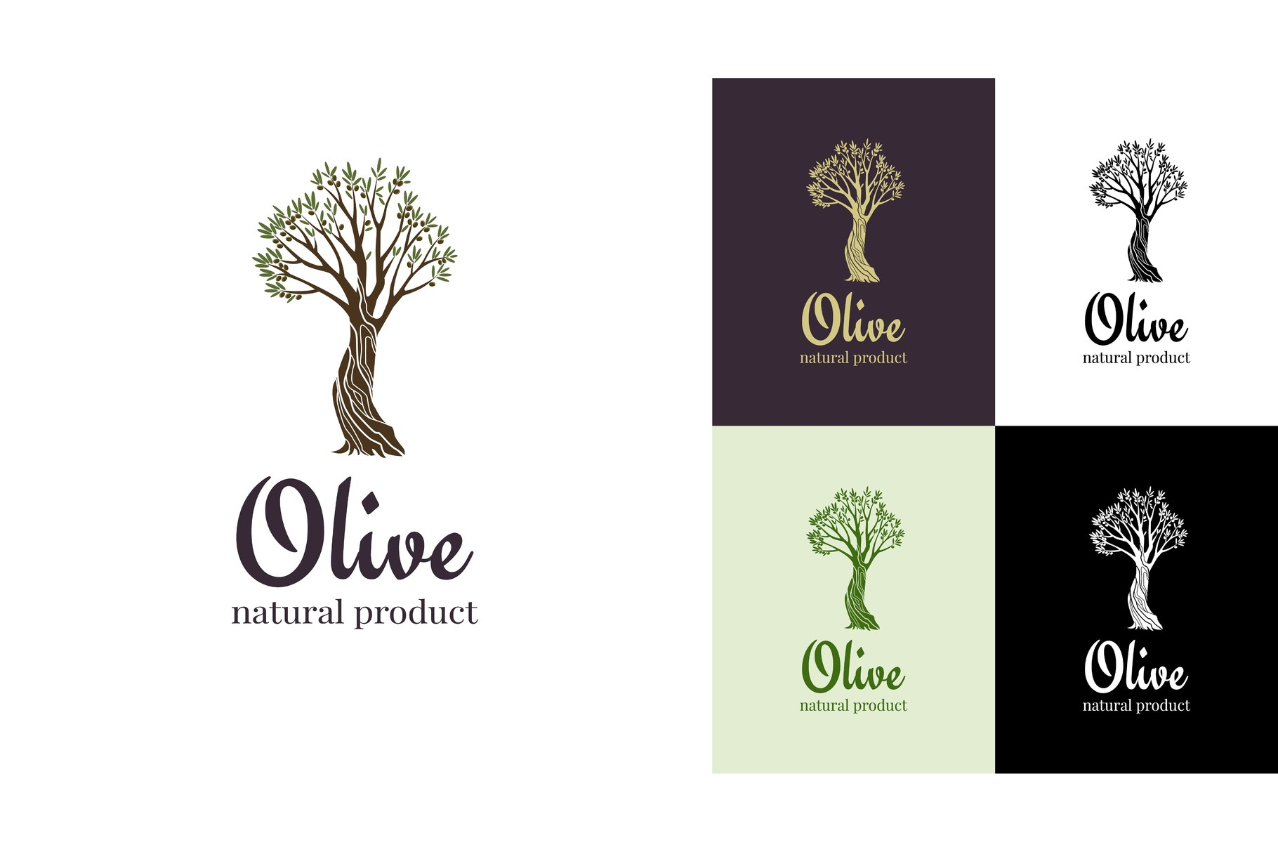 Elegant olive tree isolated, a Decorative Illustration by Things for ...
