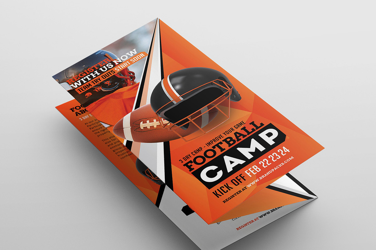 Football Camp Brochure Template, a Brochure Template by BrandPacks ...