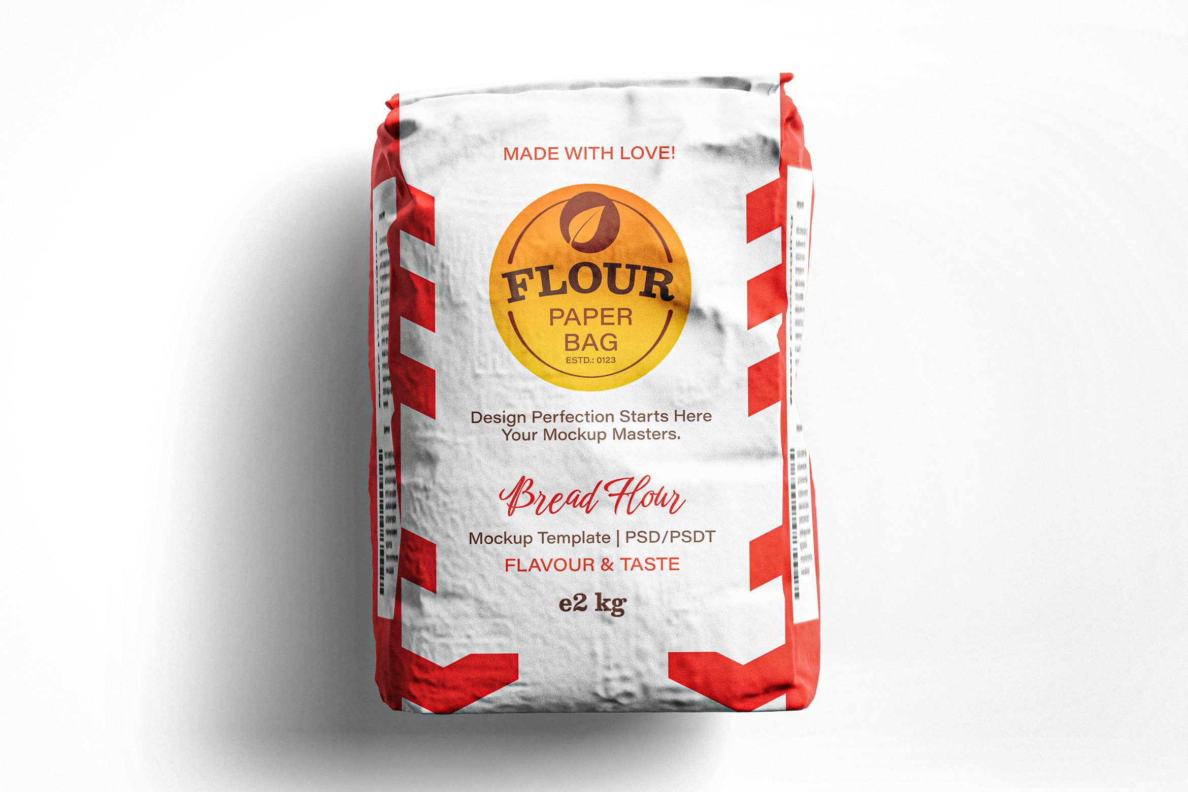 Kraft Paper Flour Bag Mockup, a Packaging Mockup by Designer Dude