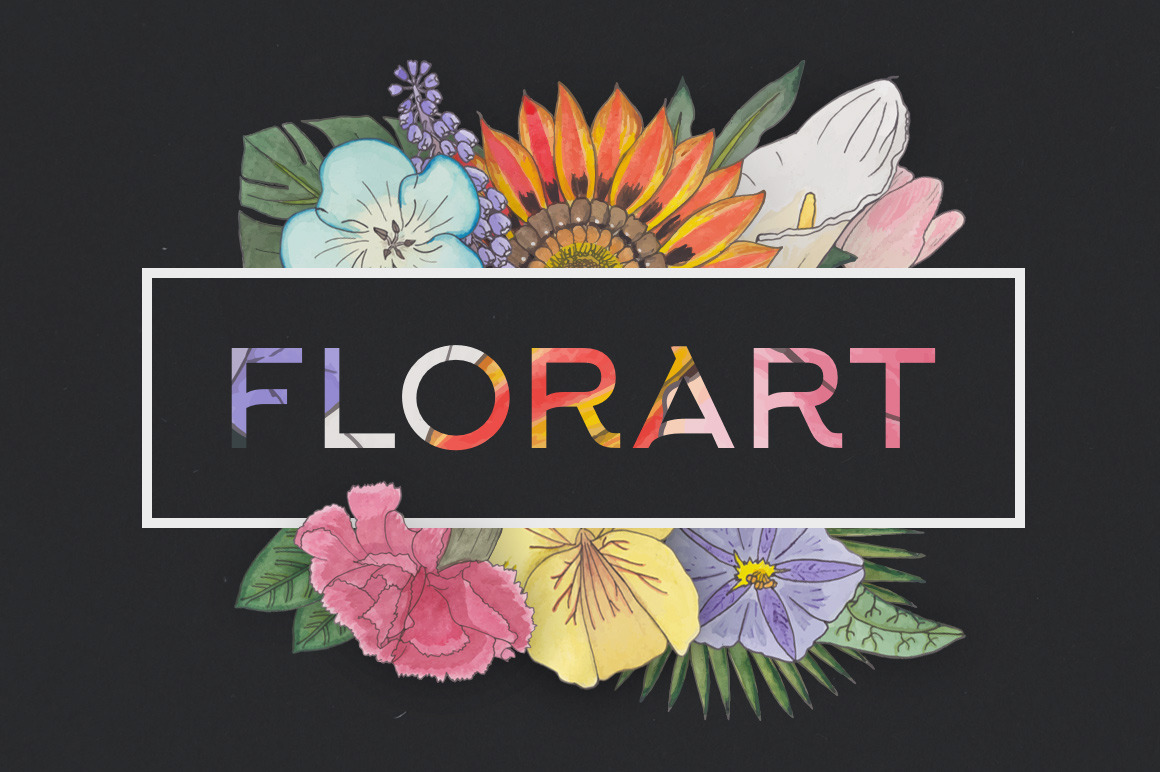 FlorArt Watercolor Kit, a Decorative Illustration by Creative Veila