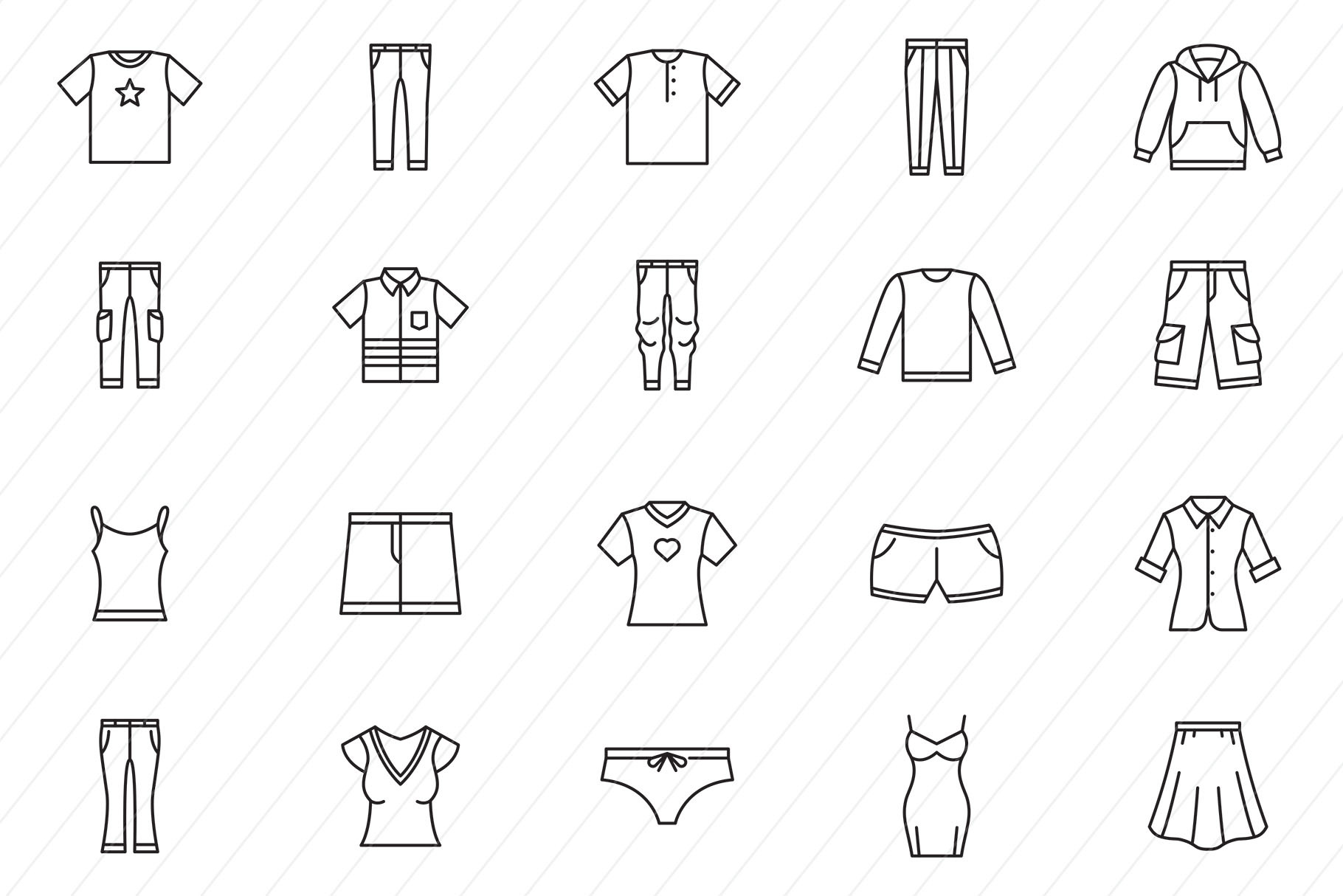 40 Clothing Icons | Icons ~ Creative Market