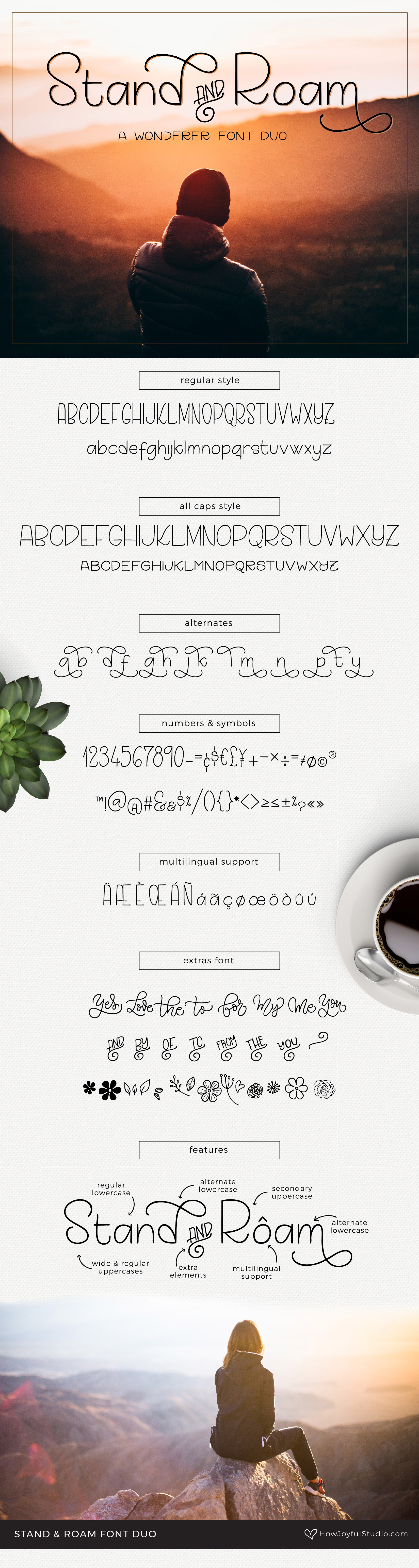 Stand and Roam font duo, a Sans Serif Font by HowJoyful