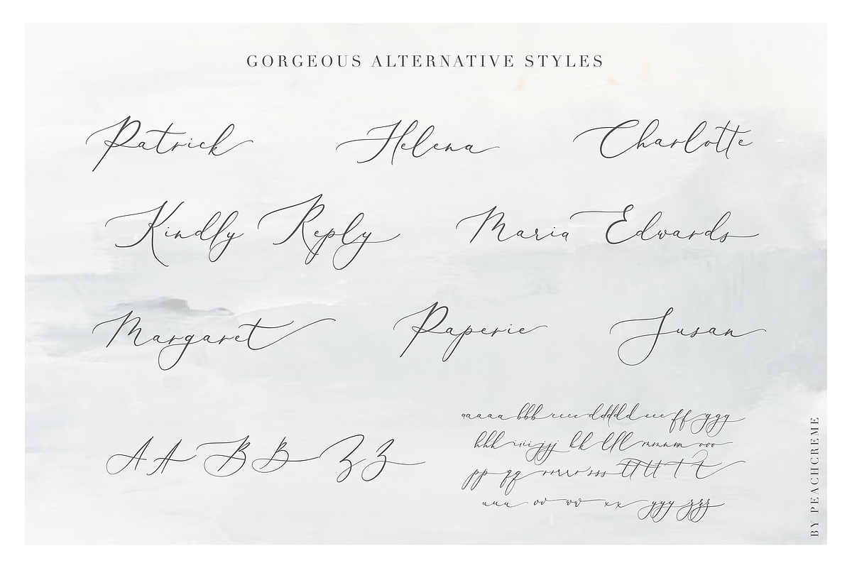 Maison de fleur //Luxury Script Font, a Handwritten Font by PeachCreme